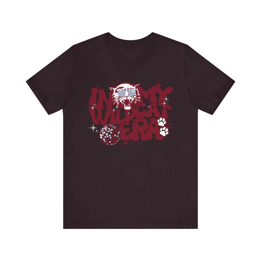 In My WILDCAT ERA Tee * CUSTOM Mascot Groovy School Wildcat, Spirit ...
