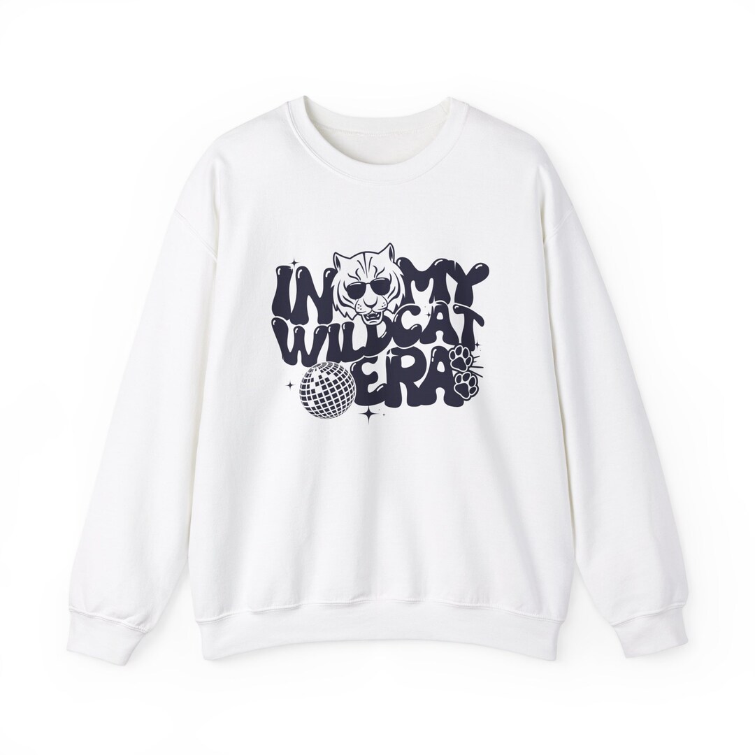 In My WILDCAT ERA Cozy Sweatshirt | Dark Navy + Wht Print | Wildcat ...