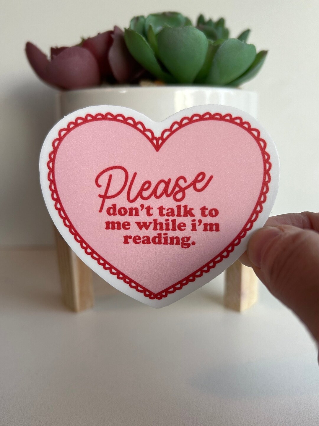 Please Dont Talk While Reading Sticker Vinyl Sticker Water Bottle ...