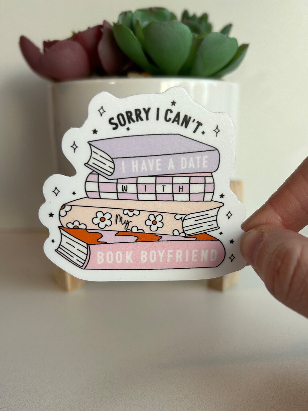 Date With My Book Boyfriend Sticker Vinyl Sticker Water Bottle Sticker ...