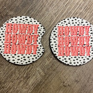 Howdy Car Coaster Car Accessory Car Coaster Gifts Cup Holder Coaster ...