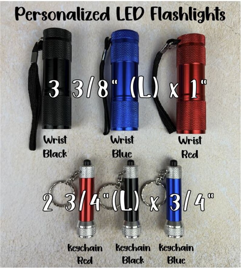 Custom Engraved LED Keychain Flashlight Personalized - Etsy