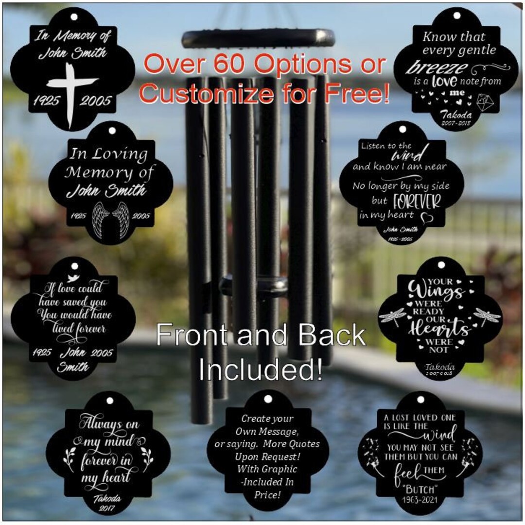 Memorial Wind Chime | Personalized Wind Chime | Custom Wind Chime ...