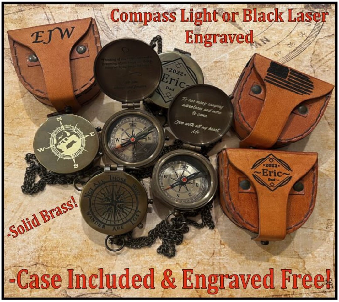 Personalized Compass, Engraved Compass, Unique Gift, Gift for Husband ...
