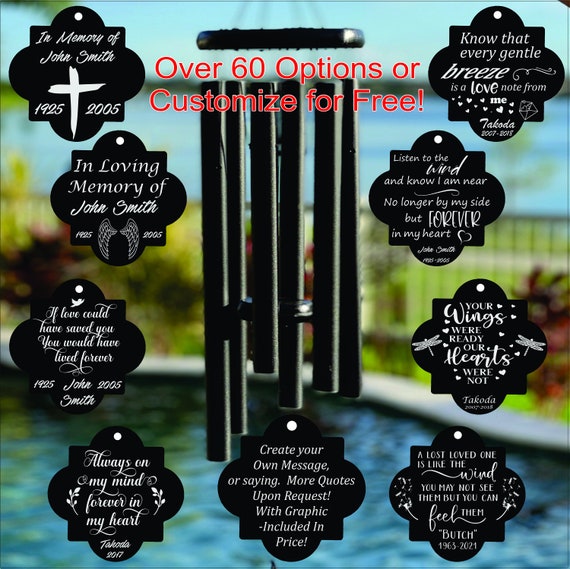 Memorial Wind Chime Condolences Gift Personalized Wind | Etsy