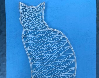Cat String Art Wooden Sign Pet/animal Décor - Etsy