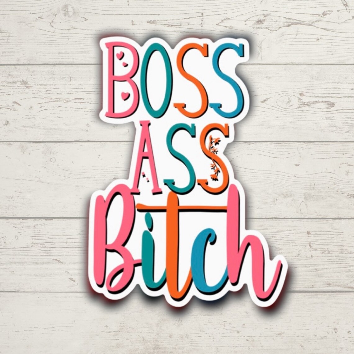 Boss Ass Bitch Sticker Aesthetic Stickers Laptop Stickers | Etsy