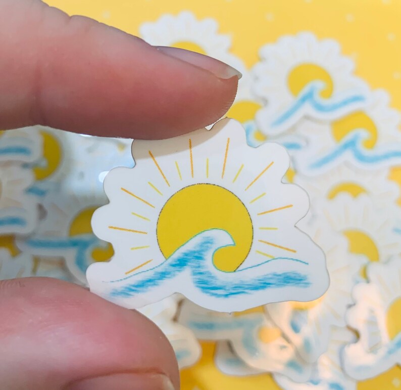 Mini Vinyl Sunshine Wave Sticker Vinyl Stickers Mini - Etsy