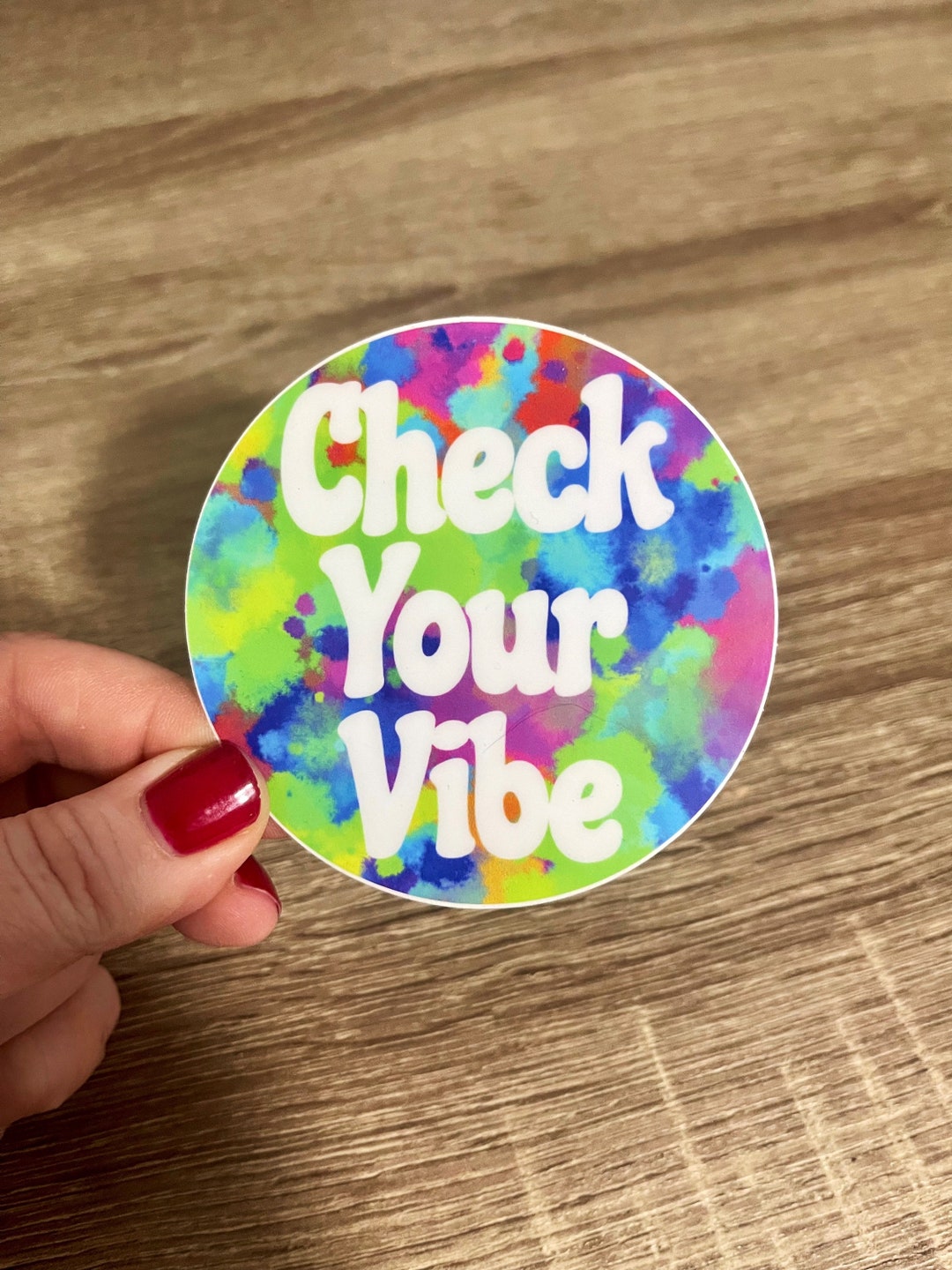Check Your Vibe Sticker Positive Vibes Sticker Laptop - Etsy