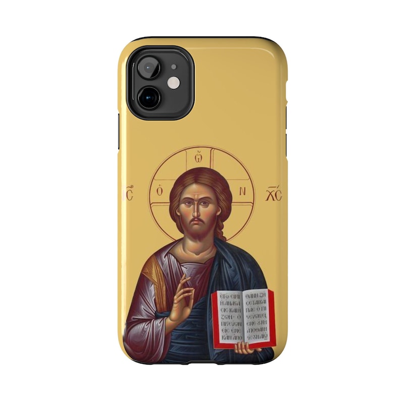 Jesus Christ Pantocrator Orthodox Icon Phone Case | Protective, Glossy ...