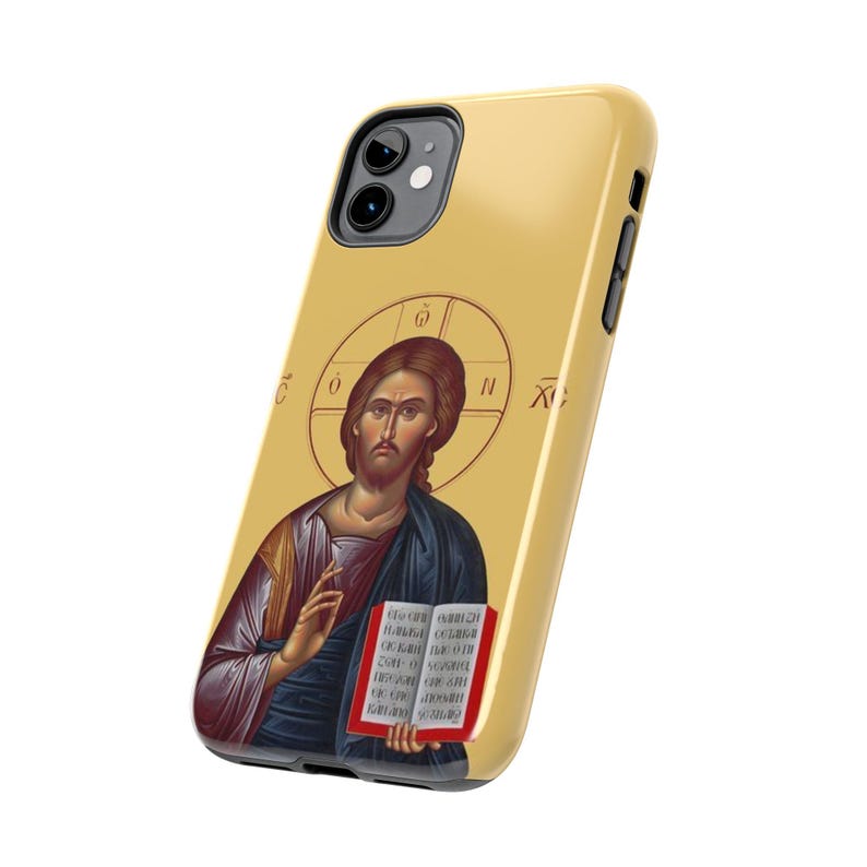 Jesus Christ Pantocrator Orthodox Icon Phone Case | Protective, Glossy ...