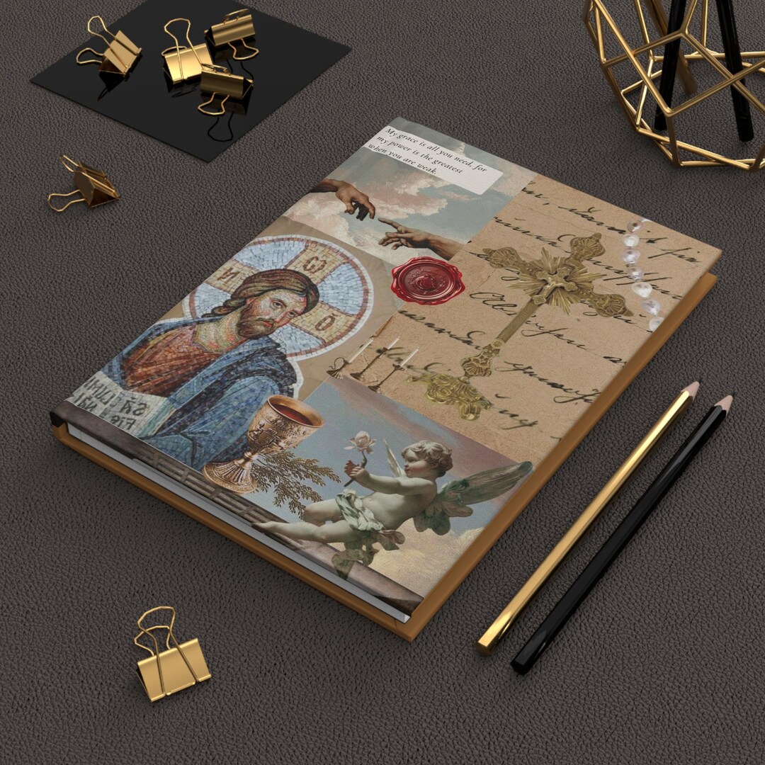 Orthodox Christian Collage Hardcover Journal | Christian Icon, Cross - Etsy