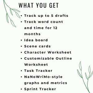 Novel Planner and Writing Tracker - Novel Planning - Story Development ...