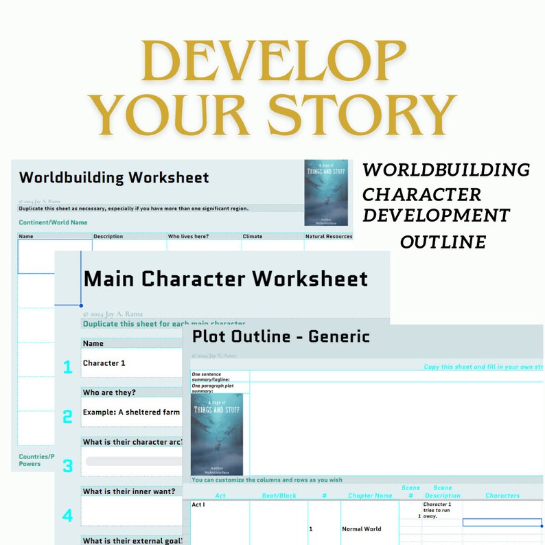 Novel Planner and Writing Tracker - Novel Planning - Story Development ...