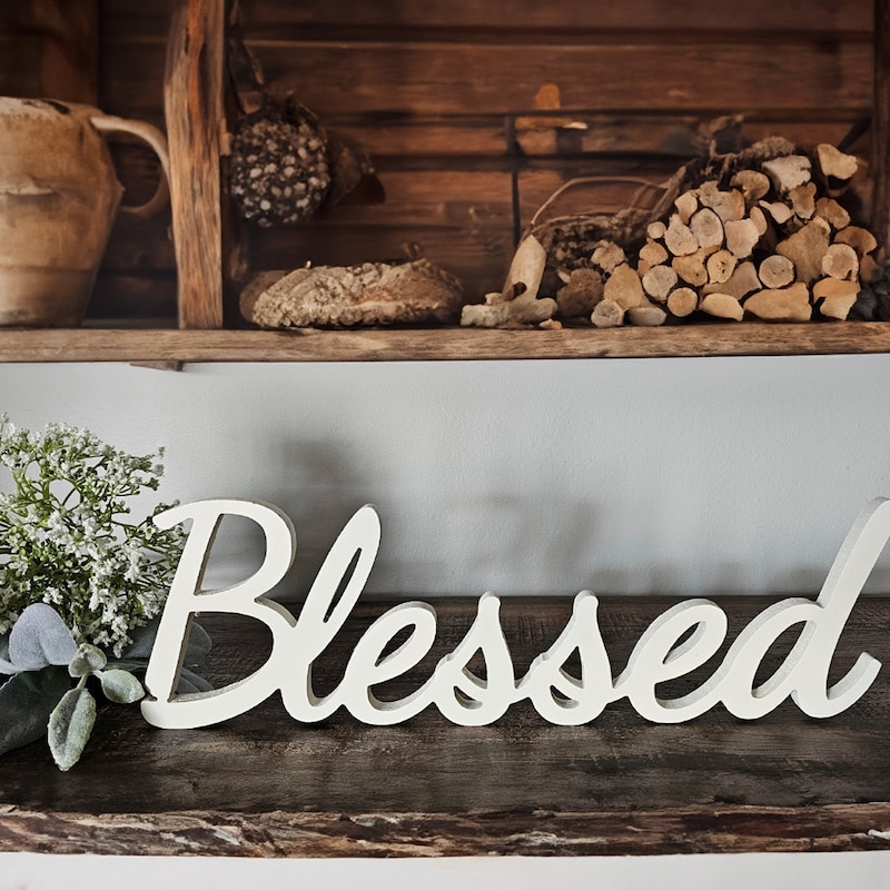 Wooden Blessed Sign - Etsy