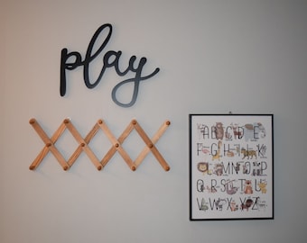 Play Cutout Laser Cut Play Playroom Decor Playroom Wall - Etsy