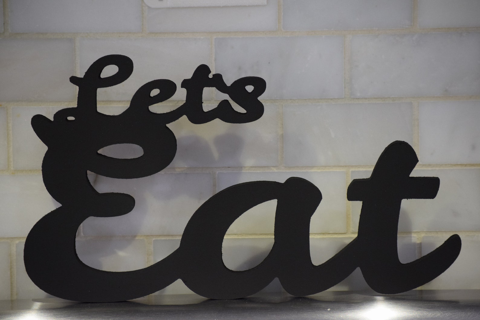 Free Standing Lets Eat Sign Farmhouse Decor Handmade Wooden - Etsy