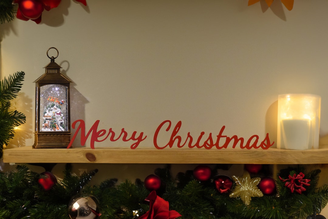 Merry Christmas Sign, Freestanding Merry Christmas Sign, Christmas Sign ...