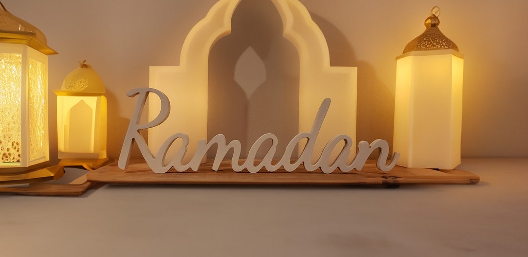 Table Sign for Ramadan, Wood Ramadan Sign, Ramadan Decoration, Eid ...
