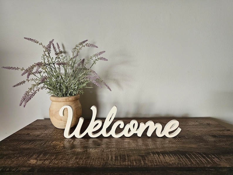 Freestanding Welcome Sign: Entryway Door Decor - Etsy