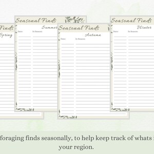 Foraging Journal Printable, Foraging Journal, Foraging Journal Planner ...