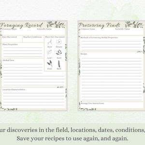 Foraging Journal Printable, Foraging Journal, Foraging Journal Planner ...