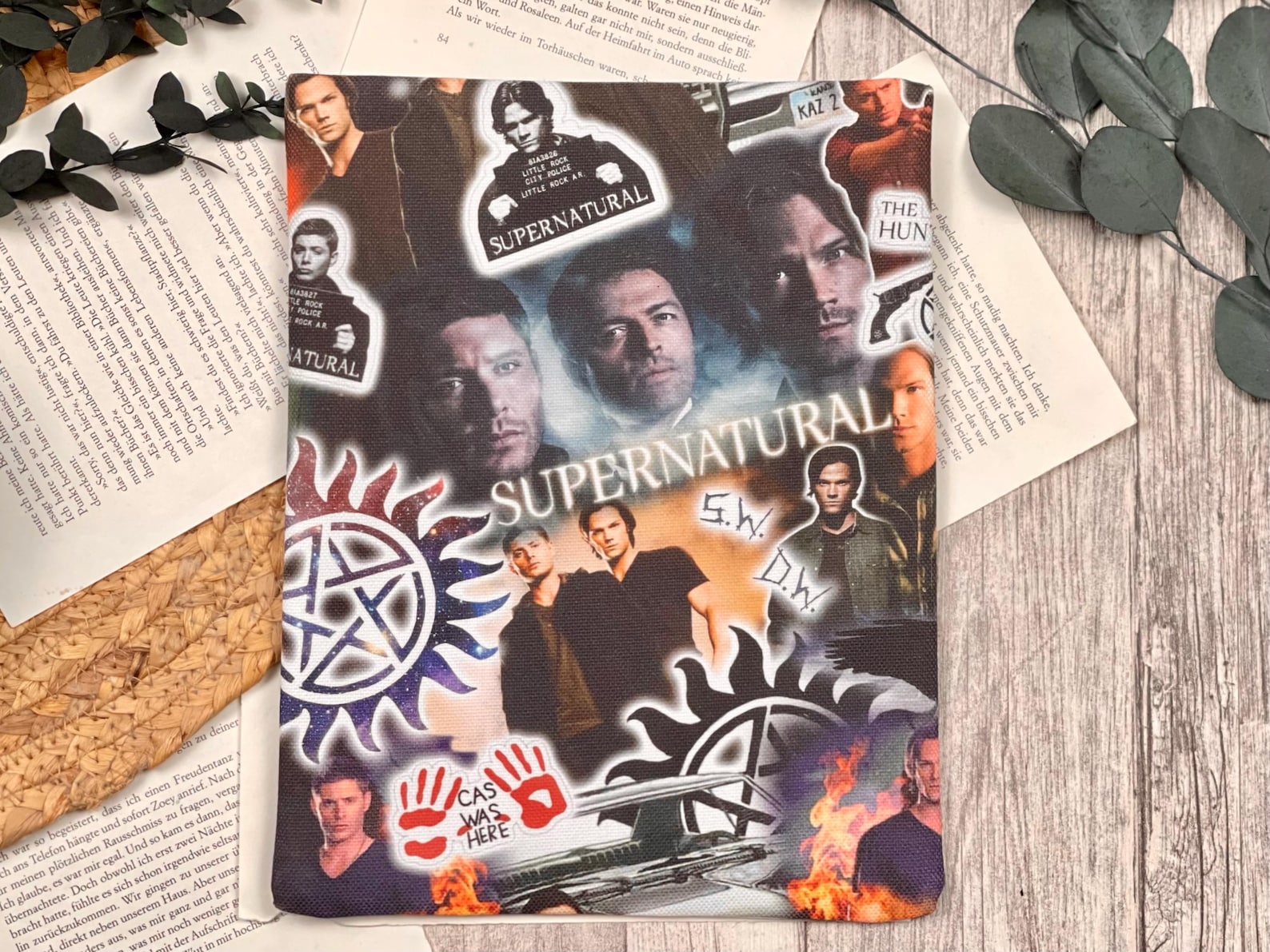 Supernatural | Sam & Dean | Embroidered Book Cover | Book Sleeve | iPad ...
