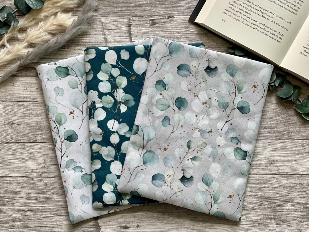 Book Cover Booksleeve Eucalyptus Book Cover Gift Bookworm iPad Journal ...