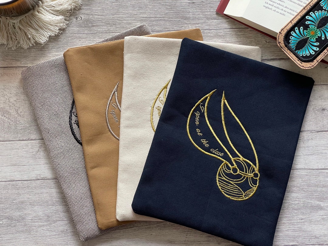 Snitch Book Cover Embroidered Book Sleeve Booksleeve Book Cover Case ...