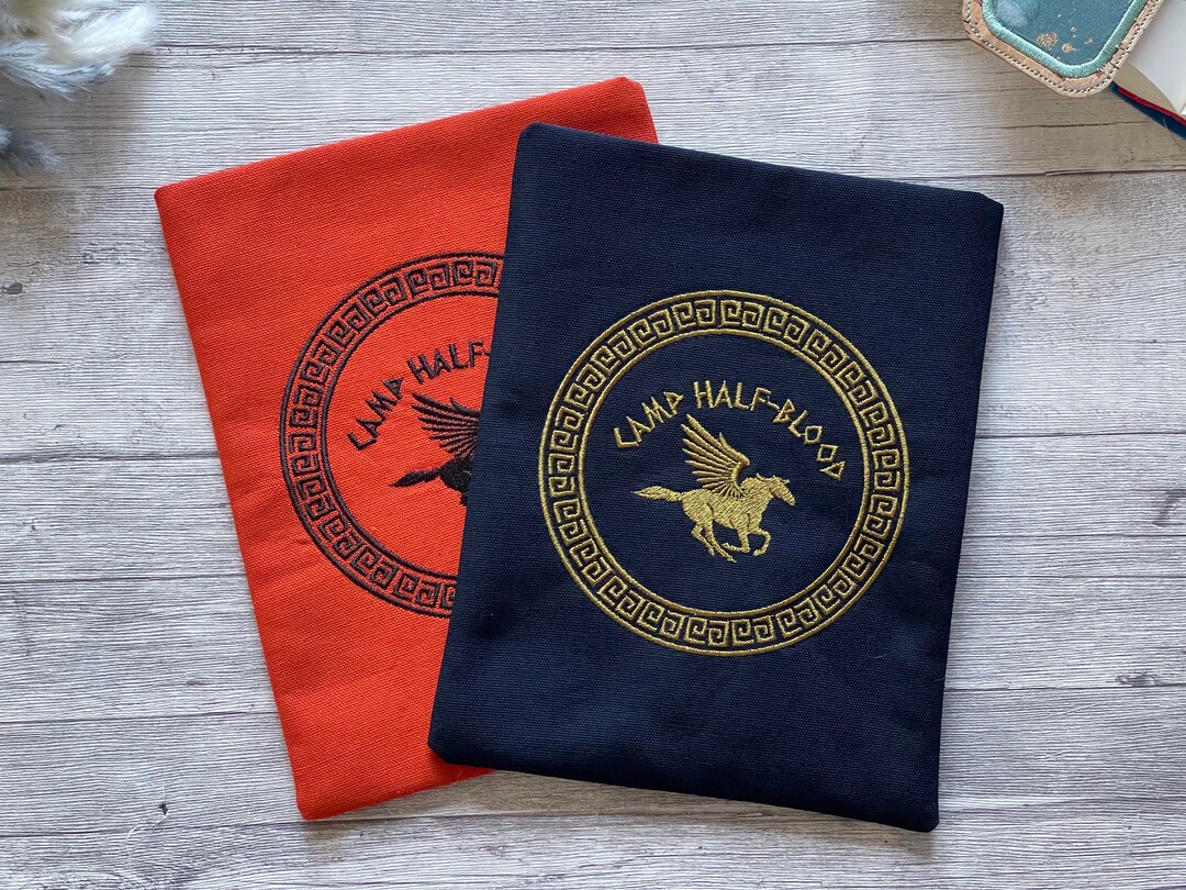 Camp Halfblood | Percy Jackson | Embroidered Book Cover | Book Bag ...