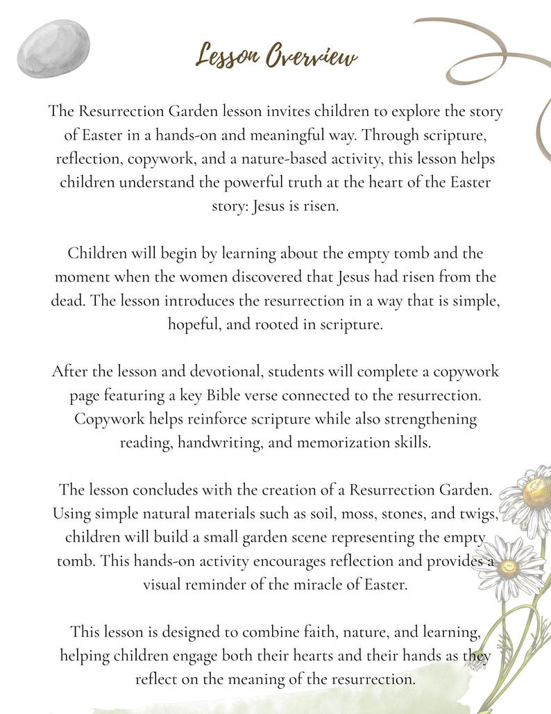 Christian Easter Lesson | Resurrection Garden Activity, Homeschool ...
