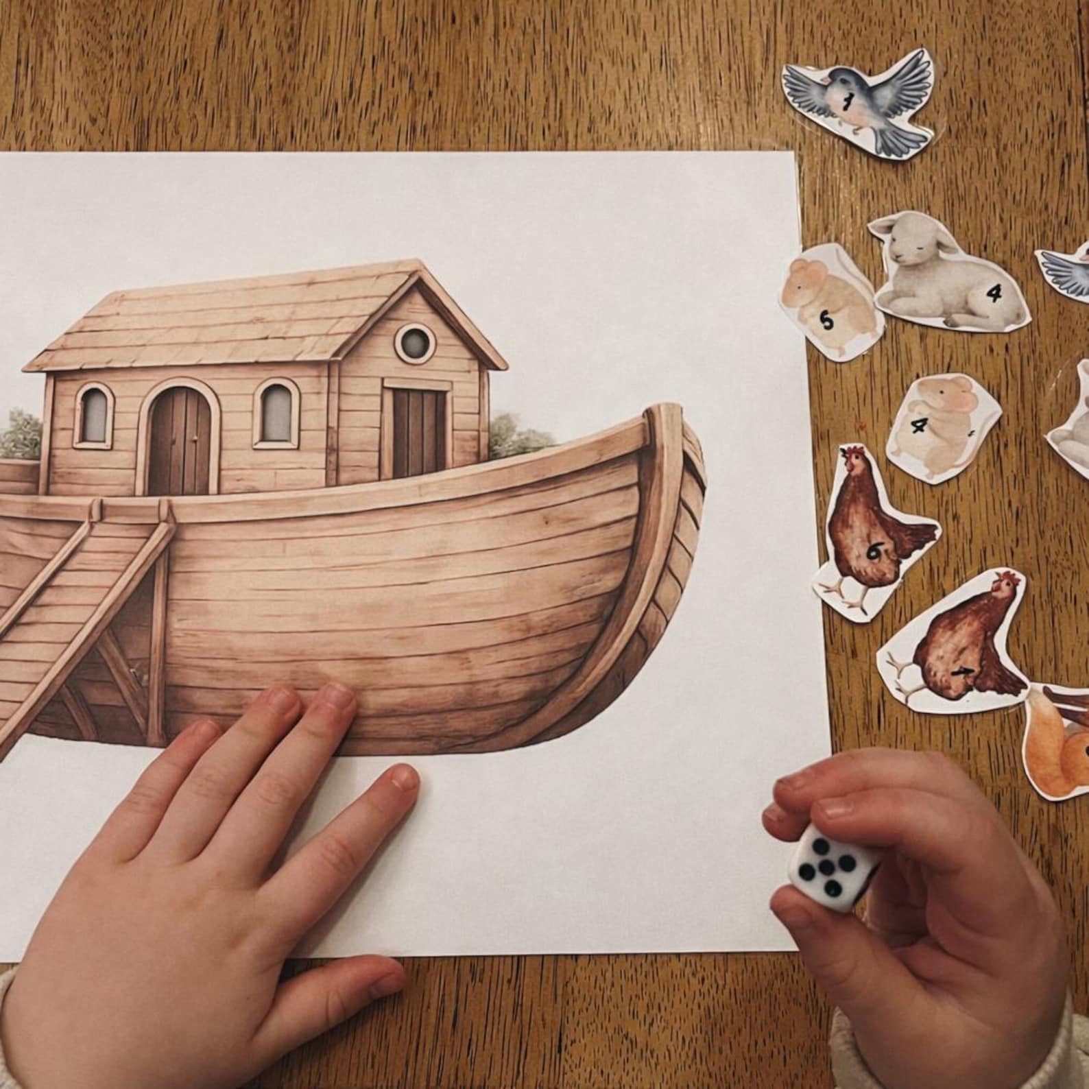 Noah's Ark Printable Game| Printable Games for Kids| Counting Game ...