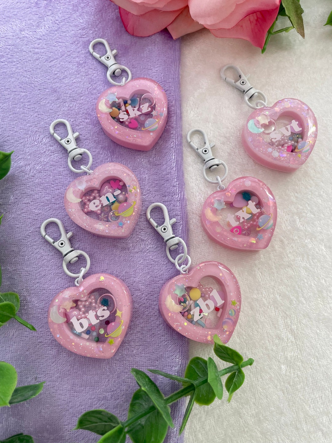 Kpop Resin Keychain Super Mini Shakers | Pastel Planets - Etsy