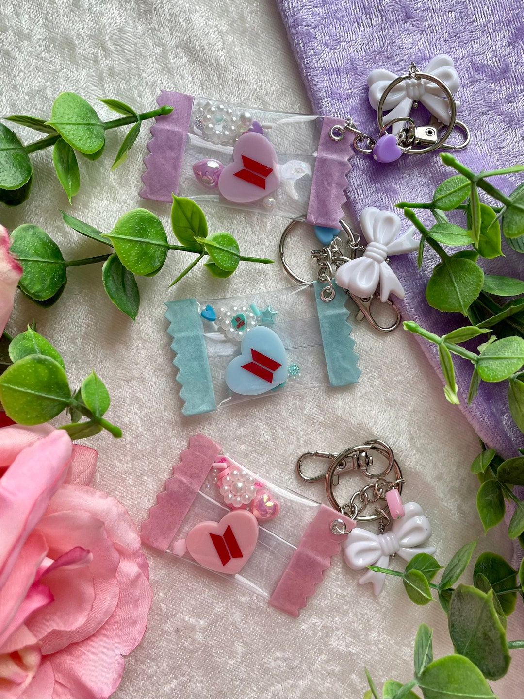 BTS Candy Wrapper Keychain New Design Kpop Resin - Etsy