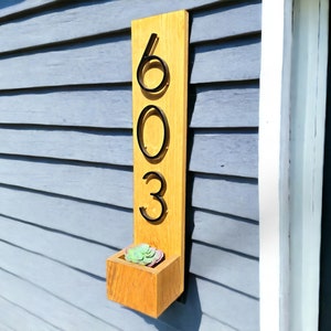 House Number Planter, House Number Sign, Address Planter Box, House ...