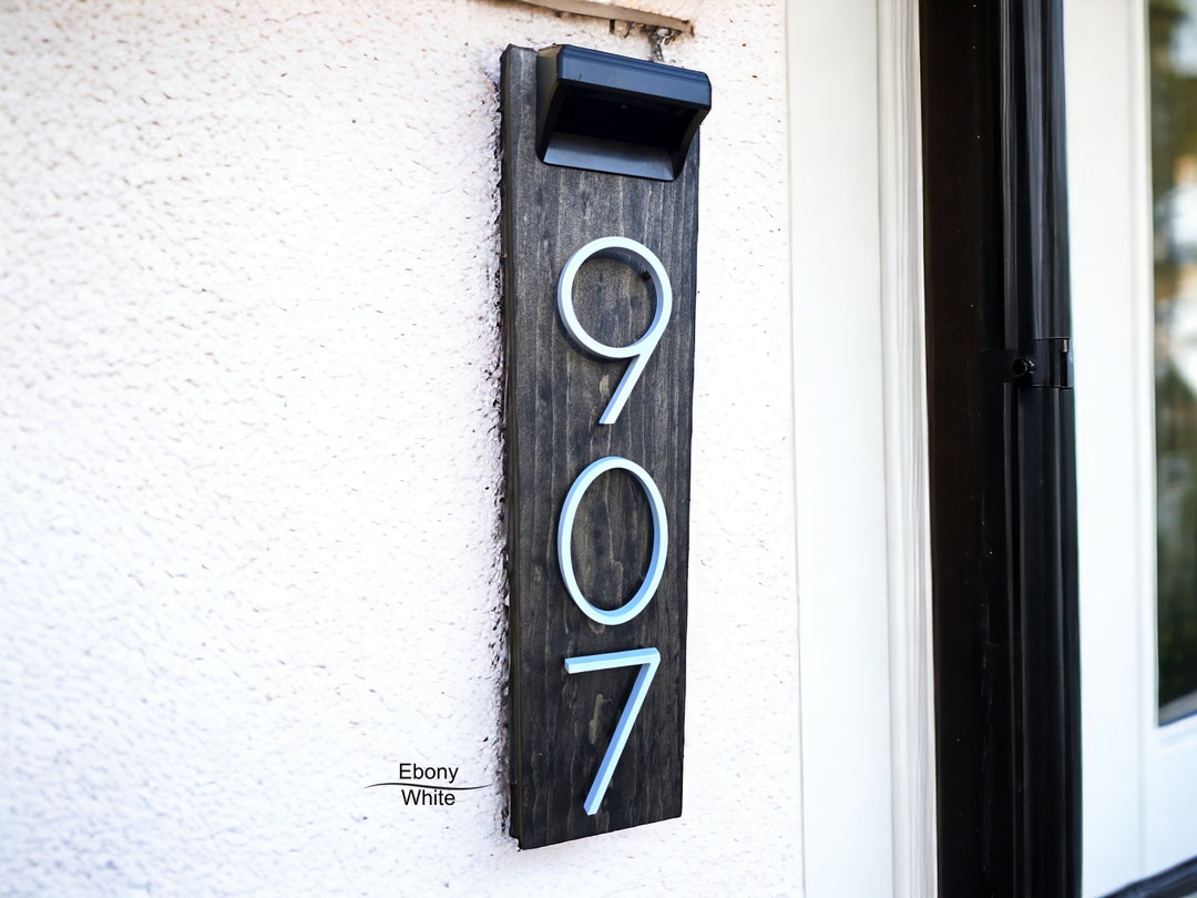 Solar White House Numbers, House Numbers Sign, Solar LED Address Sign ...