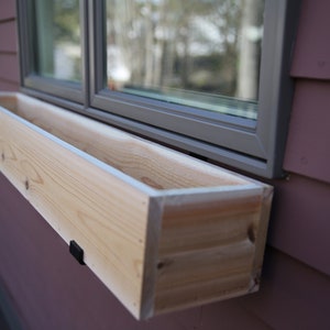 Cedar Window Box With Brackets, Cedar Planter Box, Planter Box ...
