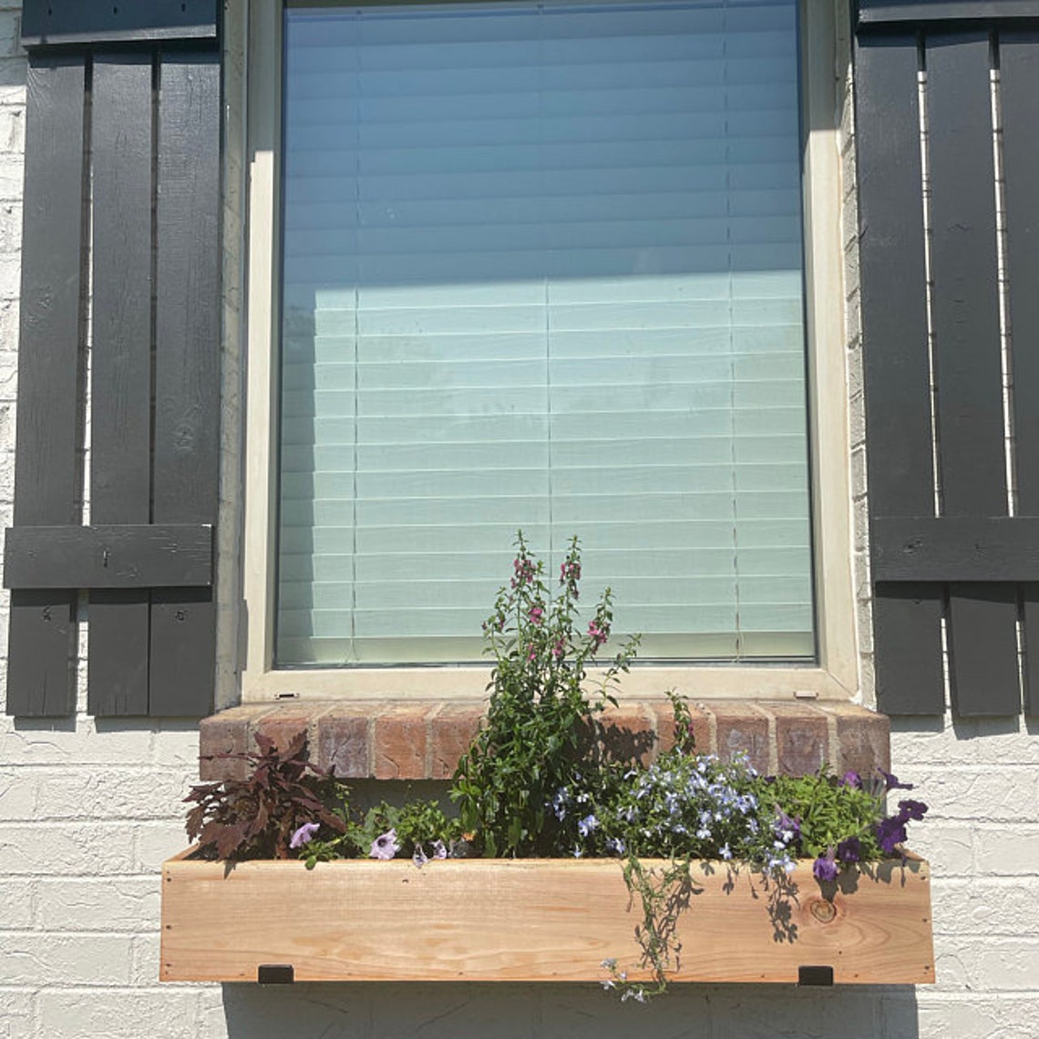Cedar Window Box With Brackets Cedar Planter Box Planter - Etsy Canada