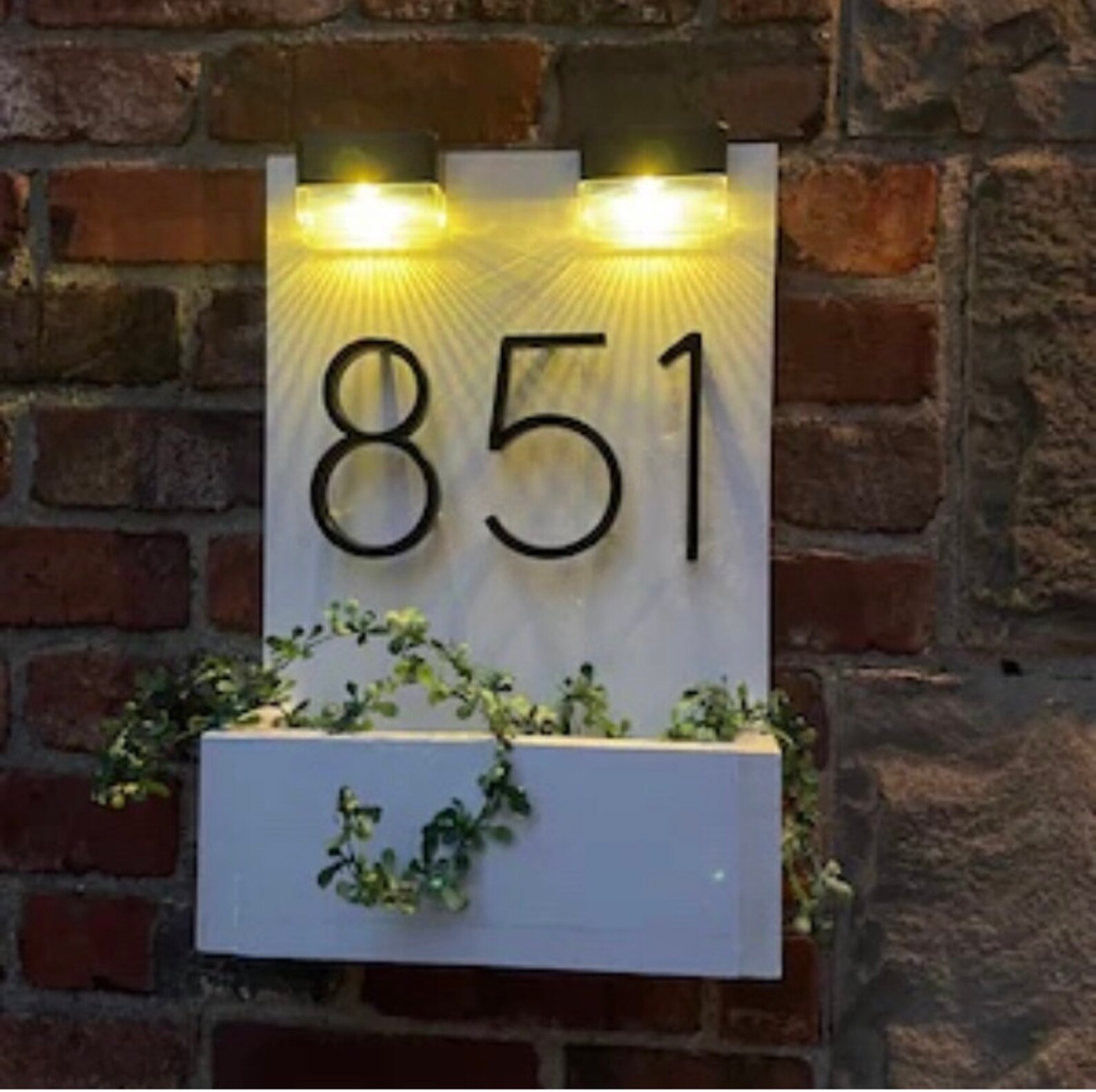 Solar House Number Solar LED House Numbers House Number | Etsy UK