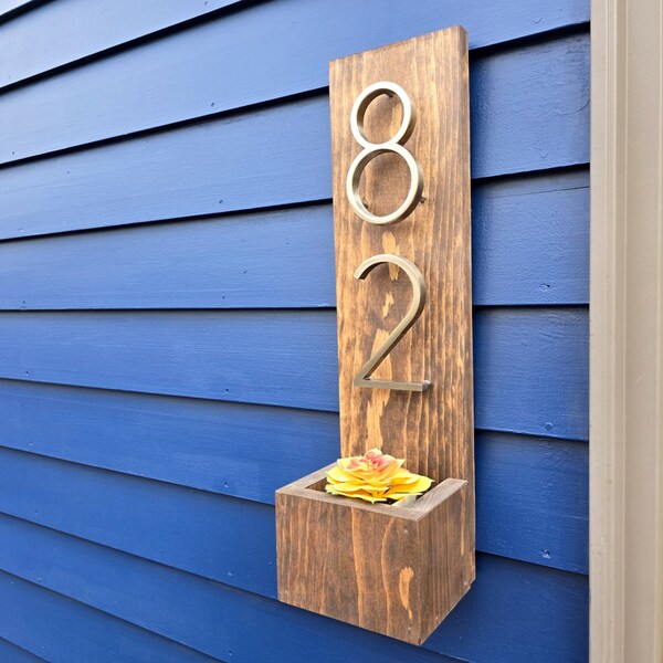 House Number Planter Box - Etsy UK
