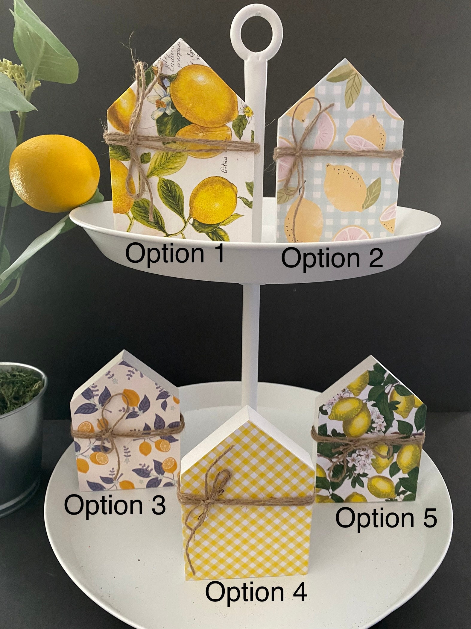 Lemon Tiered Tray Decor Bundle Lemon Decor Fresh Lemonade - Etsy UK