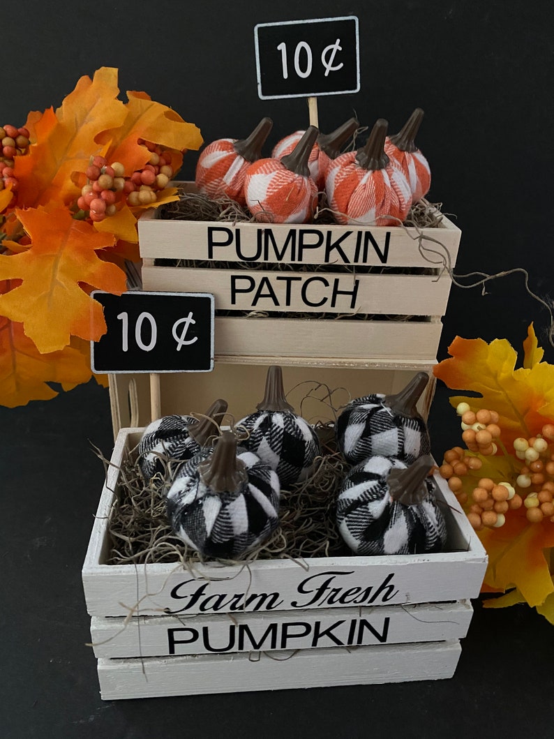 Mini Pumpkin Wood Crate for Tiered Tray Halloween Decor | Etsy