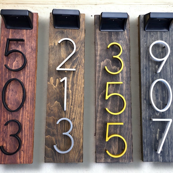 Wooden House Numbers - Etsy