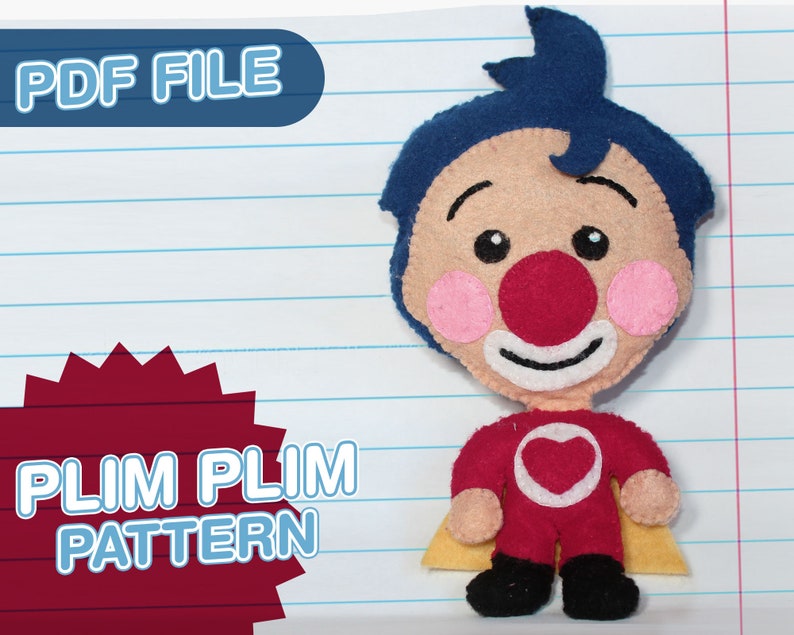Plim Plim Sewing PATTERN clown pattern PDF Pattern Plim | Etsy