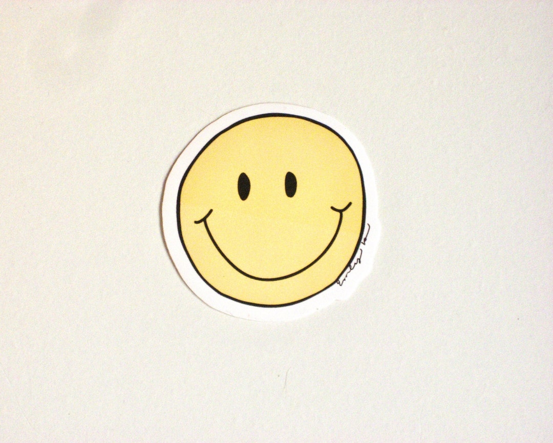 Smiley Face Sticker - Etsy