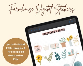 Dreamy Farmhouse Basics Digital Sticker Sheet for Digital Planning ...