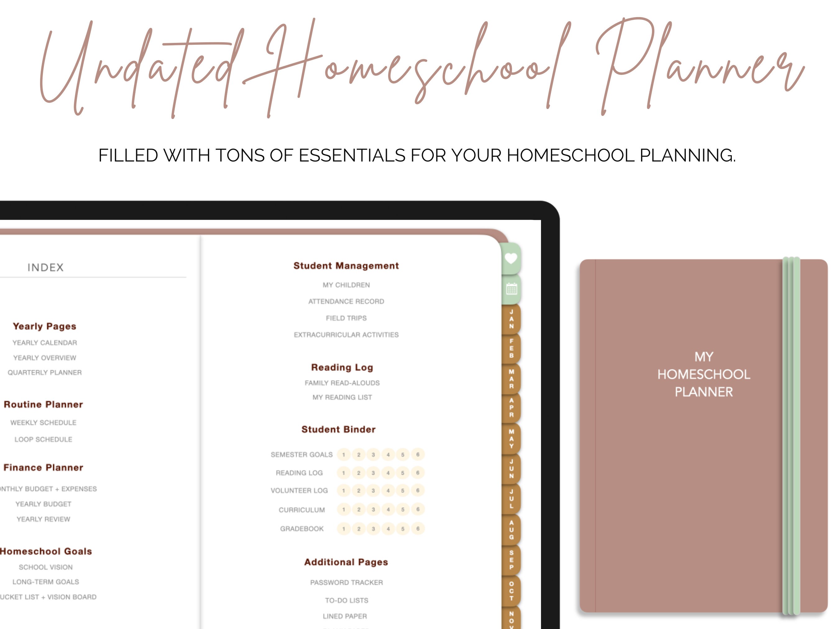 Digital Undated Homeschool Planner Homeschool Planner - Etsy