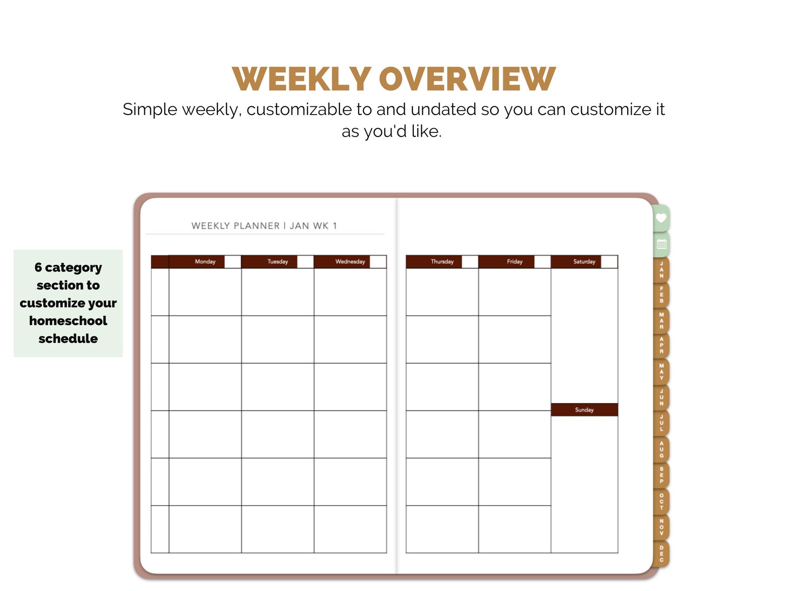 Digital Undated Homeschool Planner Homeschool Planner - Etsy