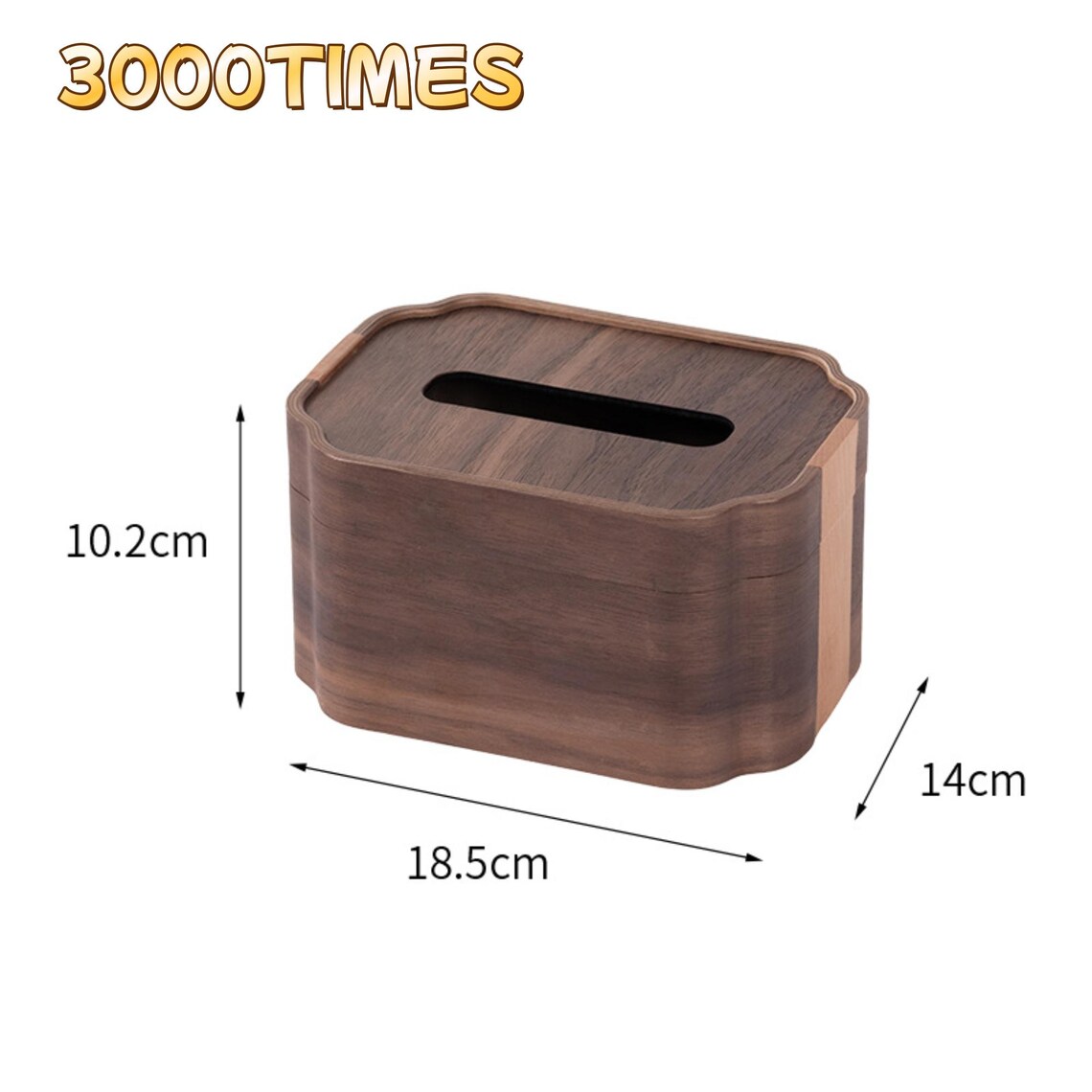 Wood Grain Tissue Box Household Coffee Table Tissue Storage Creative ...