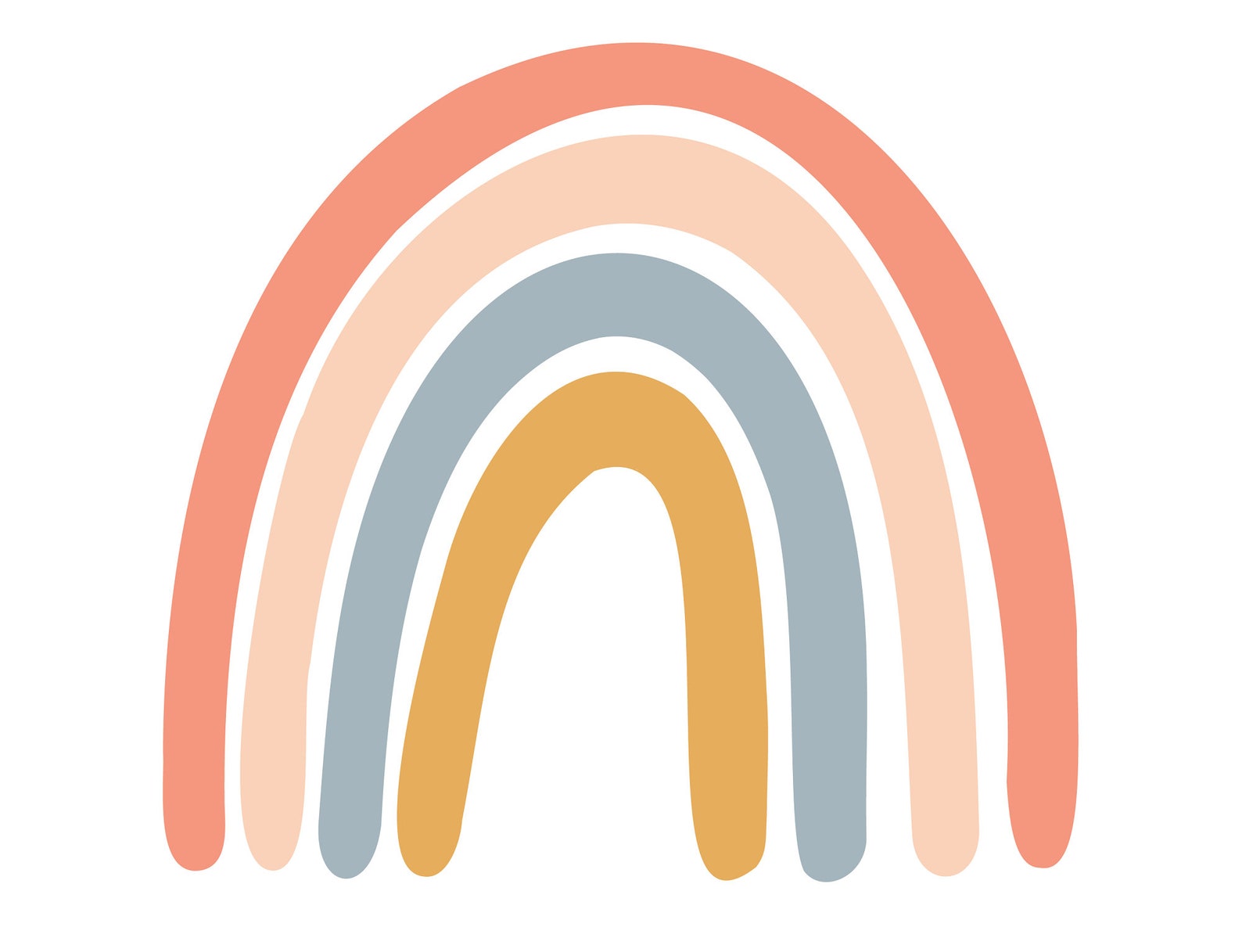 20 PNG Rainbow clip art Boho Rainbow Images sublimated | Etsy